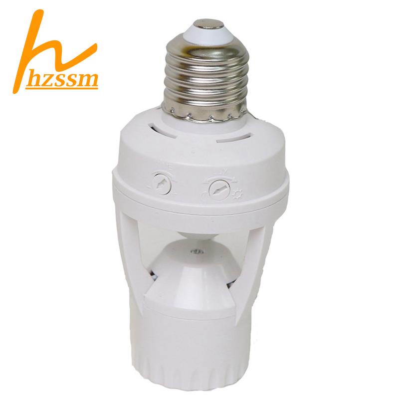 E27 Led 220v Screw Light Bulb Holder Led Pir Infrared Motion Sensor