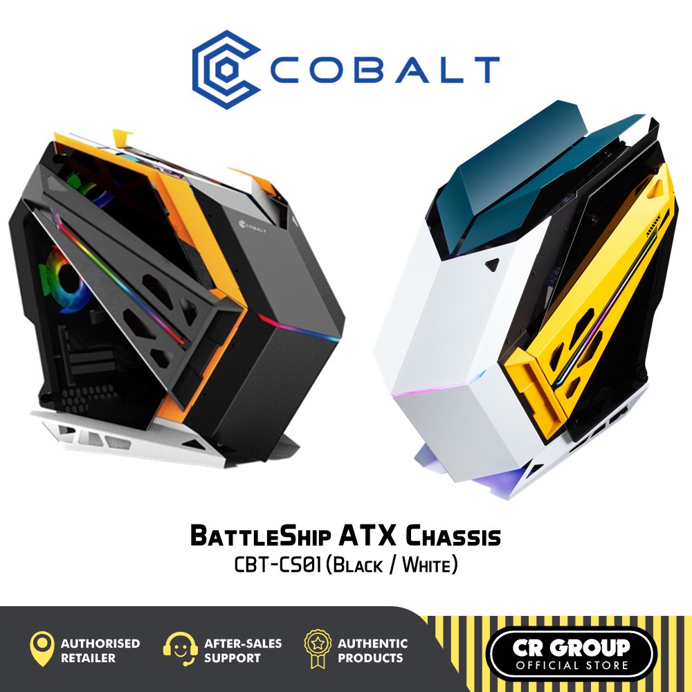 COBALT Battleship Gaming Chassis - Mid-tower ATX Case - ARGB - (CBT ...