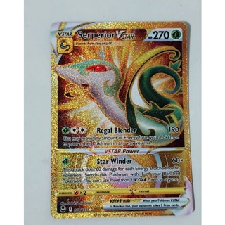 Pokemon serperior vstar gold secret rare silver tempest card | Shopee ...