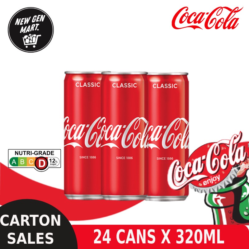[Carton Sales] Singapore Classic COCA-COLA / Coke Drinks 320ML x 24Cans ...