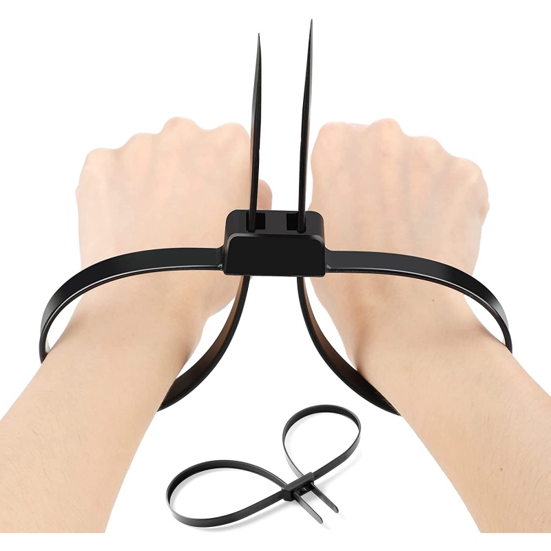 10 PCS Heavy Duty Strong Police Zip Tie Handcuffs Disposable Nylon ...
