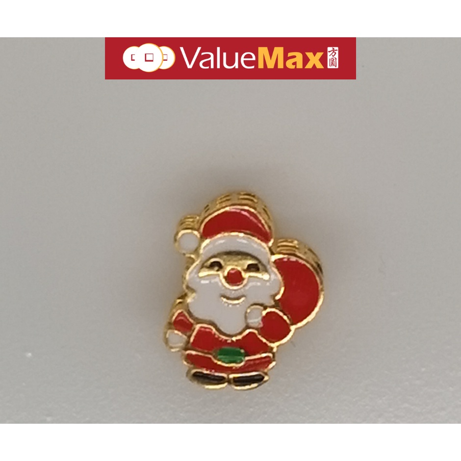 22K Gold Santa Claus Charm Pendant | Shopee Singapore