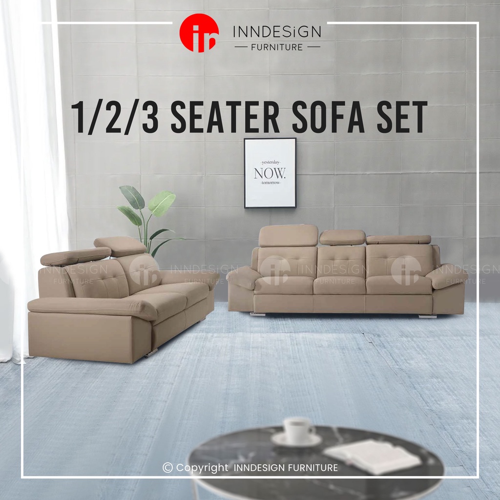 [LOCAL SELLER] Modern 1+2+3 Seater PVC Sofa Set (FREE DELIVERY ...