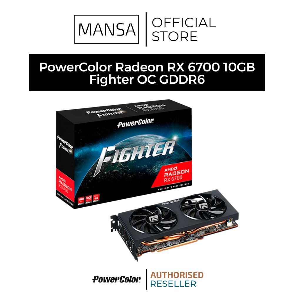 PowerColor Radeon RX 6700 10GB Fighter OC GDDR6 | Shopee Singapore