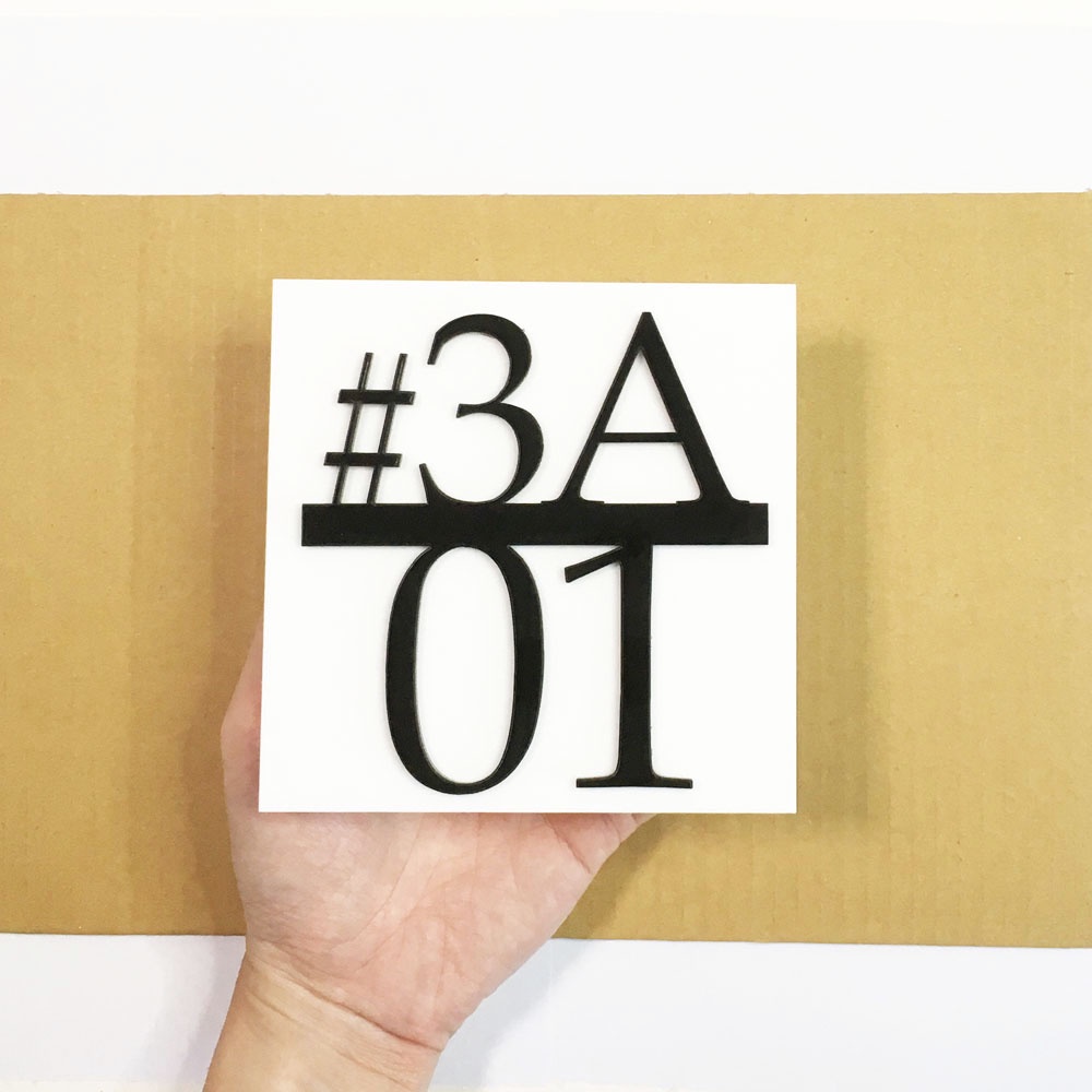 12cm x 12cm - PLTNNB - HDB Unit Number, Condo Unit Number, Address Sign ...