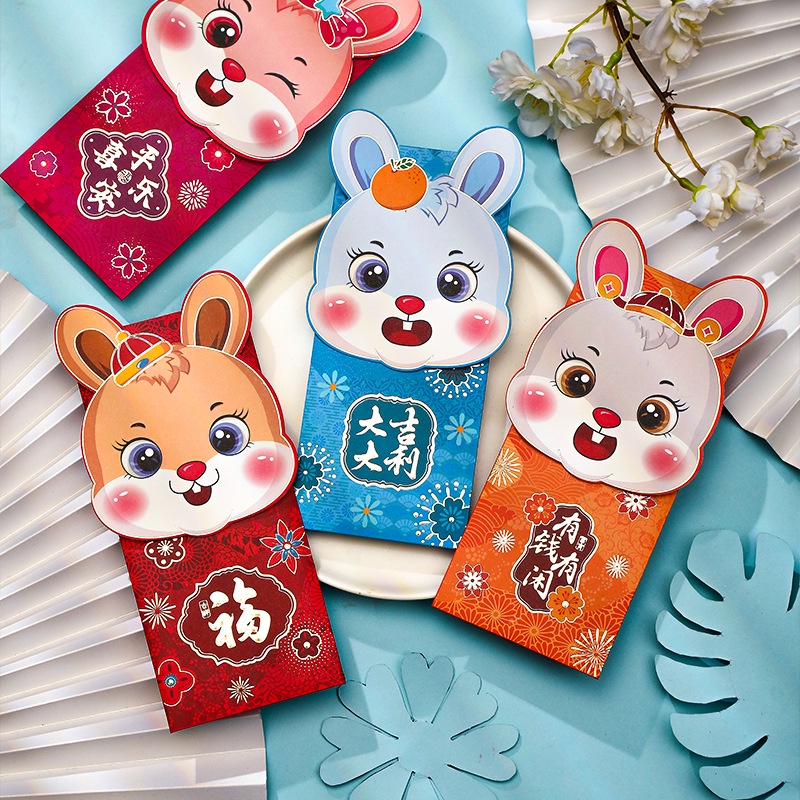 2023 CNY Rabbit Red Envelope Creative Cartoon Rabbit Red Packet Chinese ...