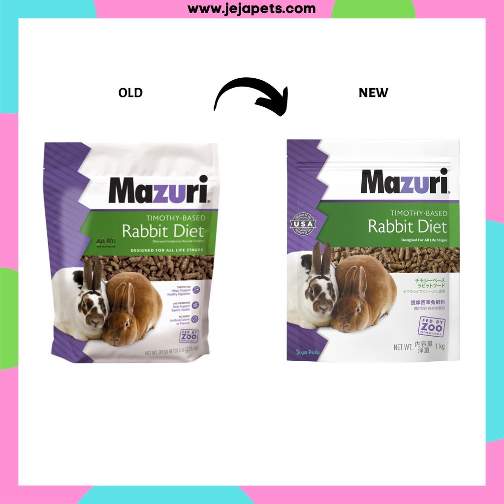 [CHANGE IN PACKAGING] Mazuri Timothy-Based Rabbit Diet - 1kg | Shopee ...