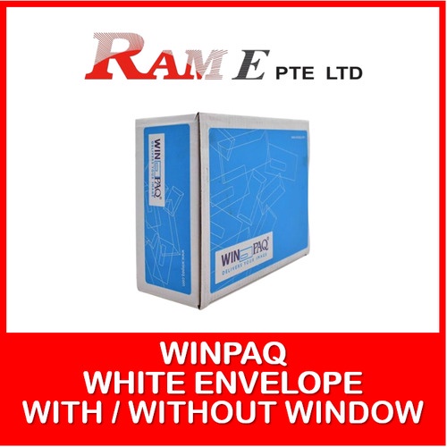 Winpaq White Paper Envelope With Window / Without Window / 4" x 9 ...