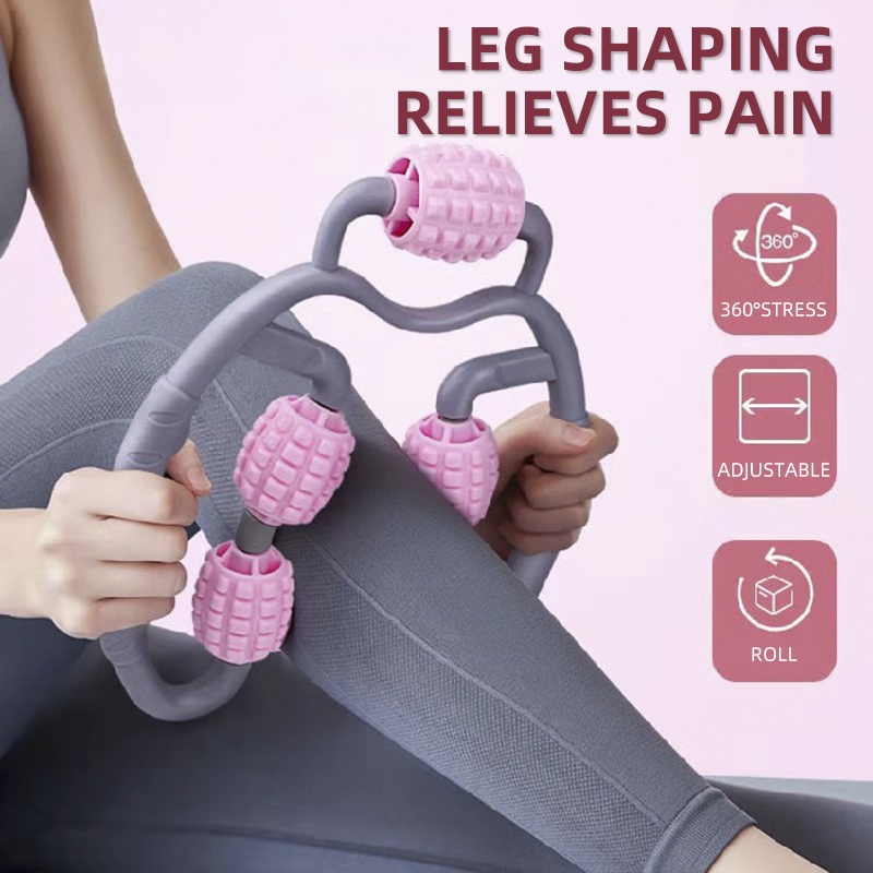 New Upgraded Five-Wheel Massager Ring-Shaped Handheld Leg Clamper ...