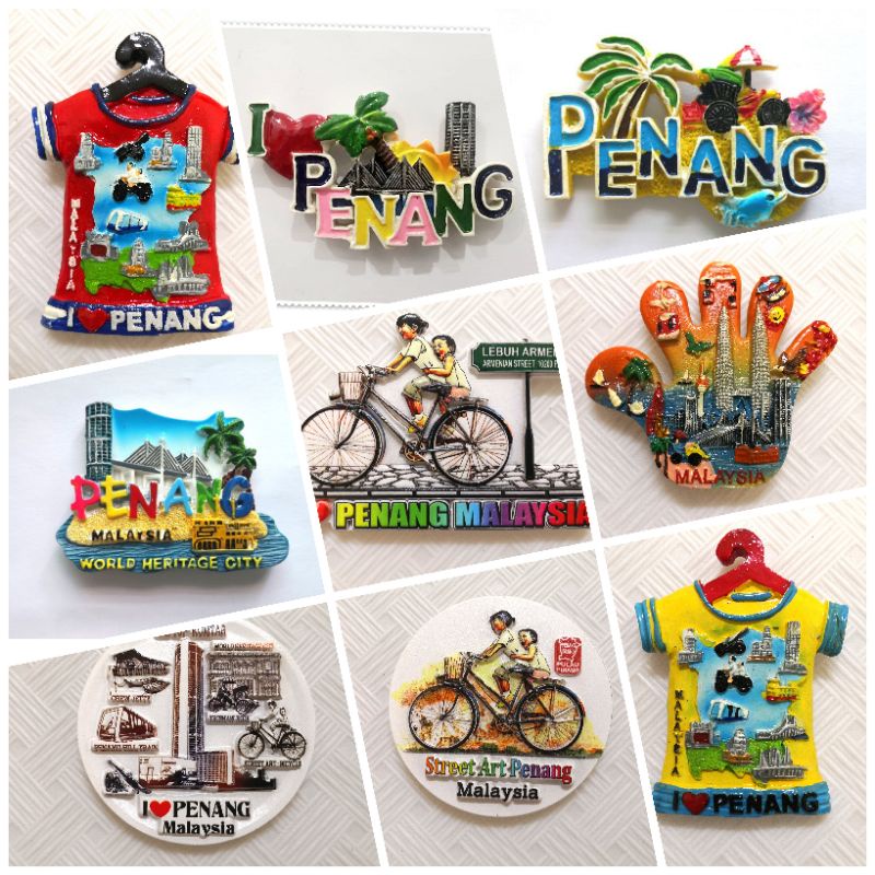 [123] Penang Fridge Magnet Souvenir Collection | HRC | Guitar | Map ...