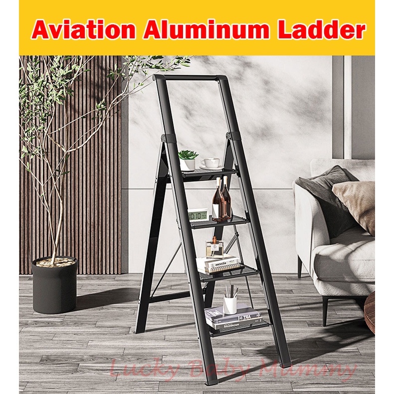 Aviation Step Ladder - 3/4/5 Steps / Slim Aluminium Ladder / Foldable ...