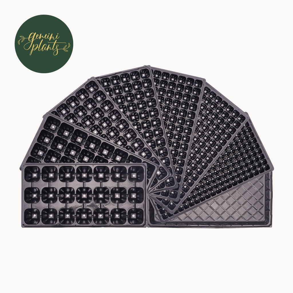 Gemini Plants Black Plastic Seedling Tray Cell Tray Grow Tray Plug Tray ...