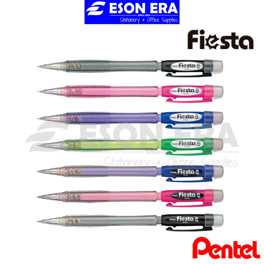 Pentel Fiesta Mechanical Pencil 0.5mm / 0.7mm AX105 AX107 | Shopee ...