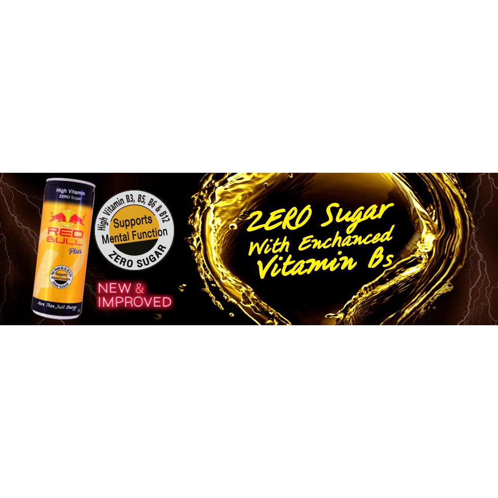 Red Bull Plus Zero Sugar Vitamin Energy Drink 24 Cans 250ml, Stay ...