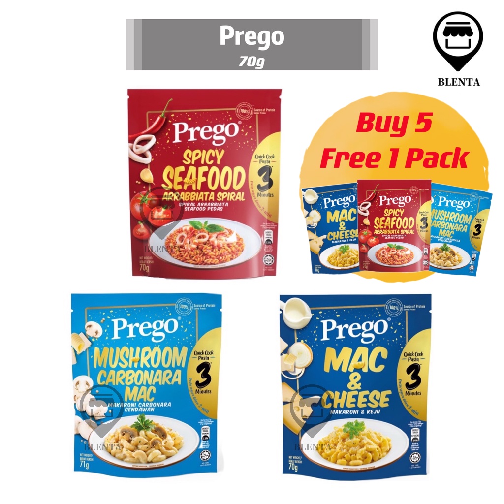 [Buy 5 Free 1]Prego Quick Cook Pasta Mac & Cheese / Spicy Seafood ...