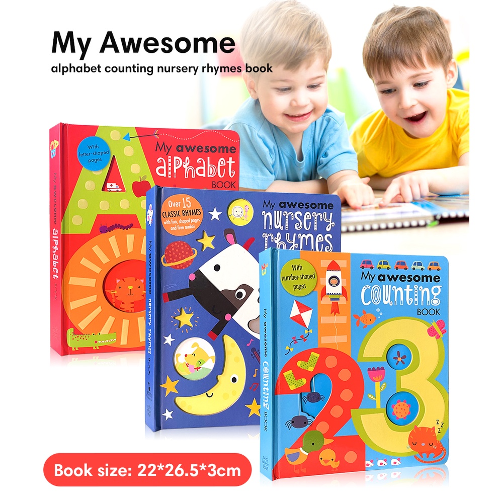 My Awesome Counting 1-20 ABC Alphabet Nursery Rhymes Kids Picture Book ...