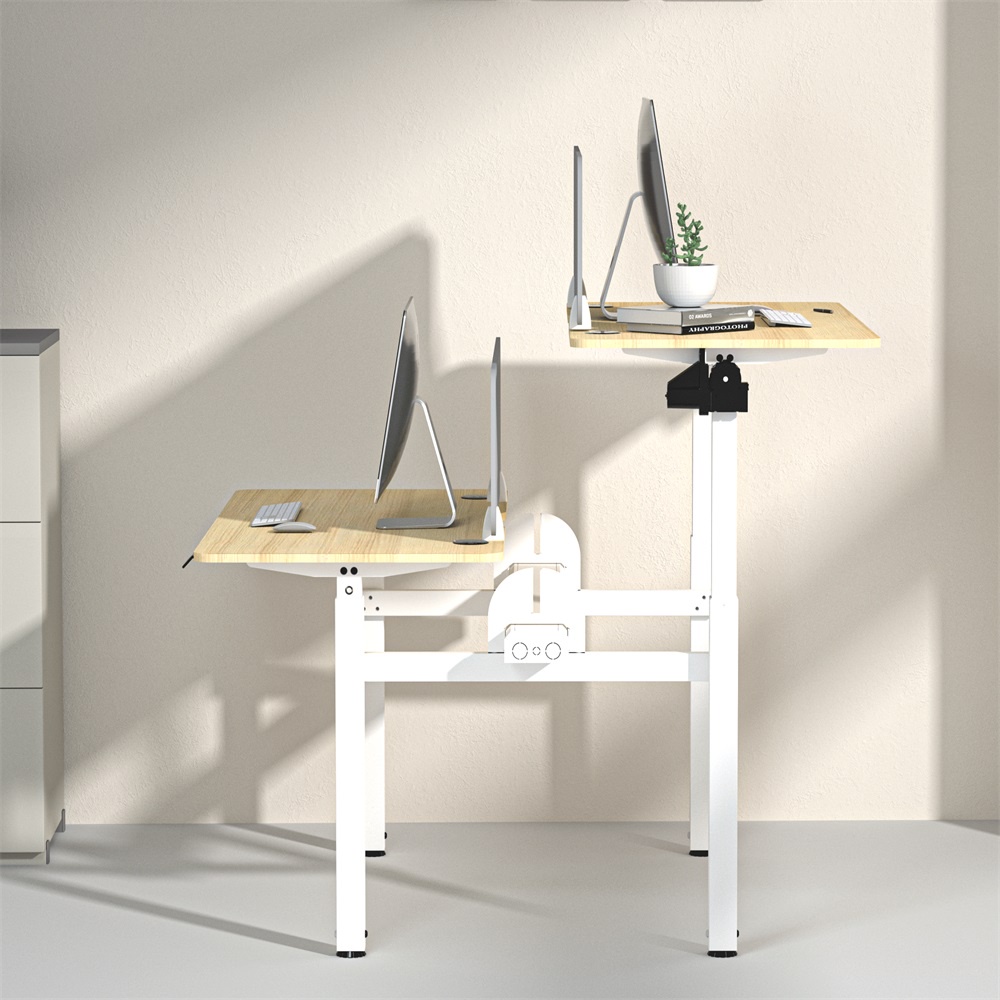 Mixlegend PEL-D Duel Office Standing Desk 2 Person Workstation Electric ...