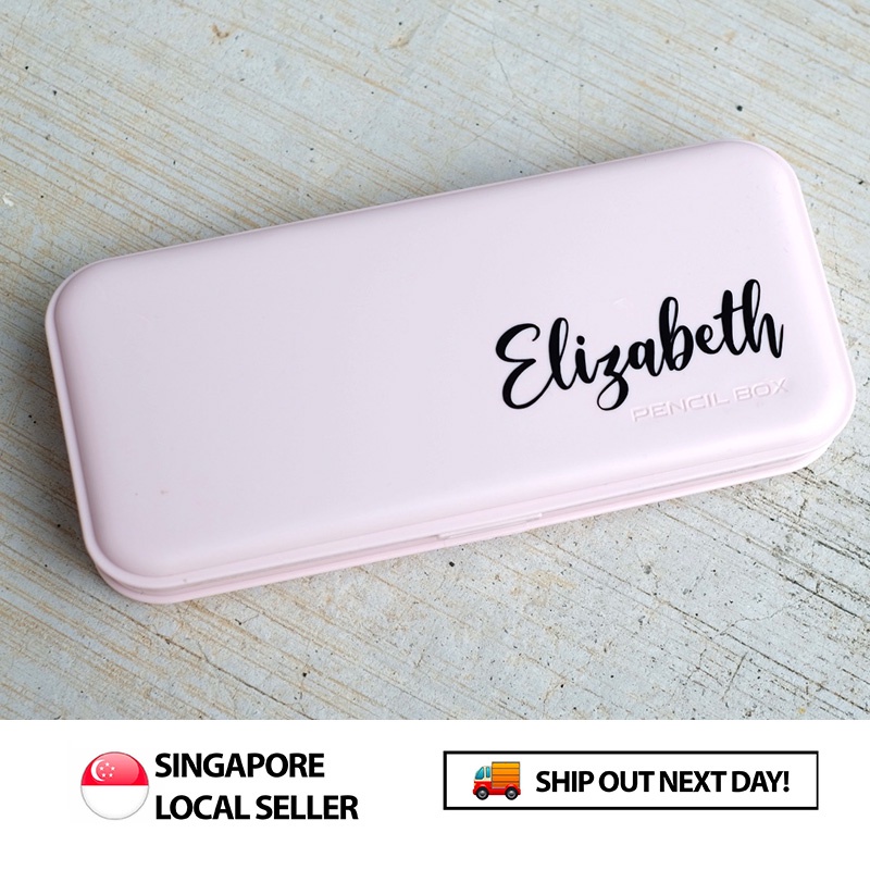 Customised Slim Pencil Box/Case with Names Lightweight. | Shopee Singapore