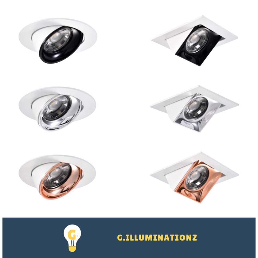 Single GU10 Square / Round Recessed Downlight Fittings / Modern LED ...