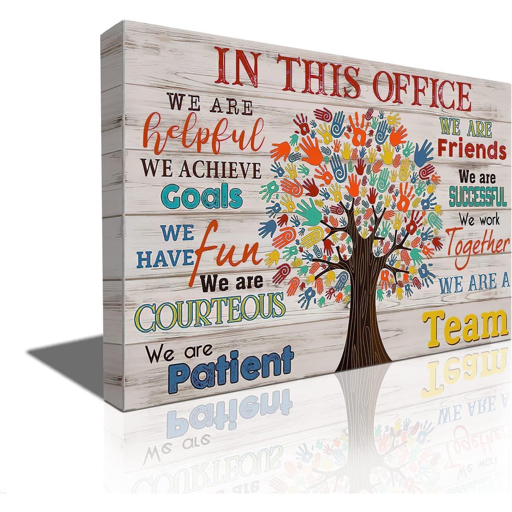 Office Wall Art Inspirational Quotes Office Wall Decor We Are Friend ...