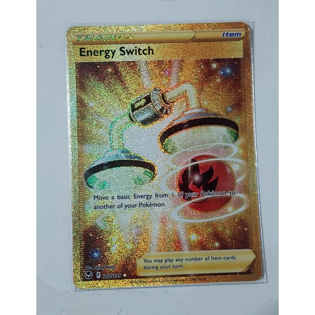 Pokemon energy switch gold secret rare trainer item silver tempest card ...
