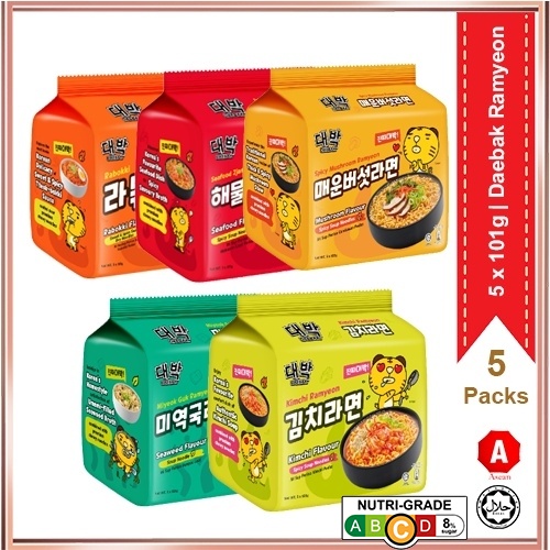 DAEBAK Rabokki | Spicy Mushroom | Seaweed Miyeok Guk | Seafood ...