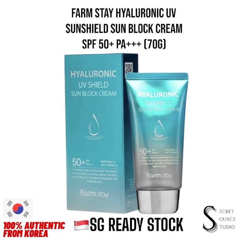 [SG SELLER] Farm Stay Hyaluronic UV Shield Sun block cream [70g ...