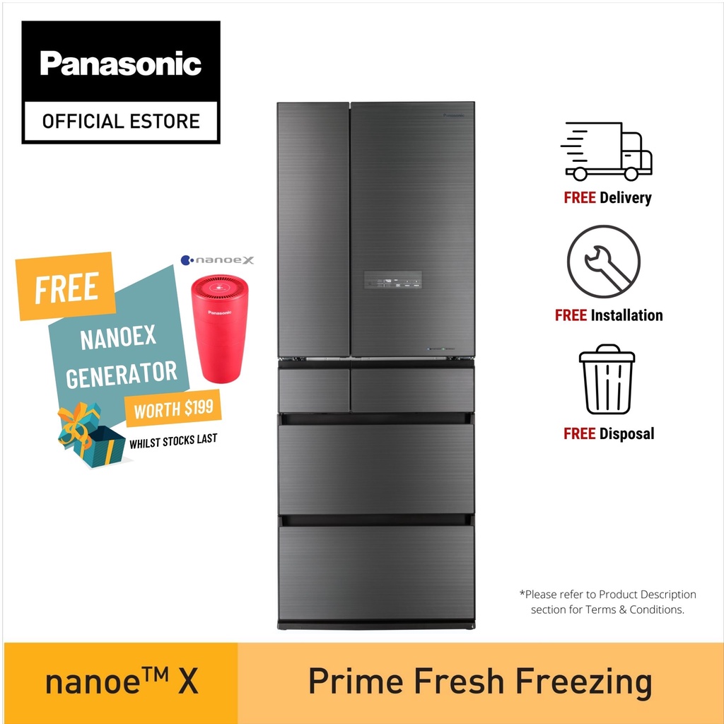 Panasonic Premium MIJ 6-Door Refrigerator NR-F603GT-SS | Shopee Singapore