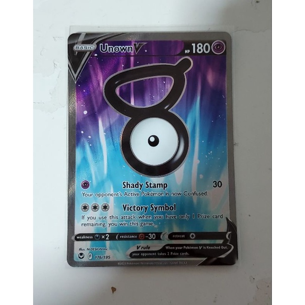 Pokemon unown v full art silver tempest card | Shopee Singapore