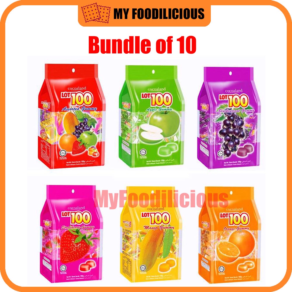 Cocoland Lot 100 Candy Mango Gummy Vitamin C 150g Gula Gula Manga ...