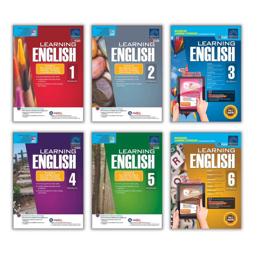 Learning English Workbook 1 - 6 | Topical | Primary English School ...