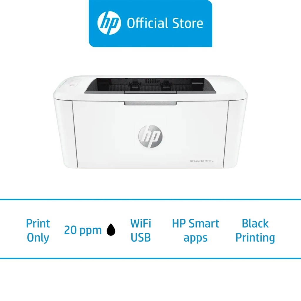 HP LaserJet Pro M111w Wireless Mono Laser Printer / Print / One Year ...