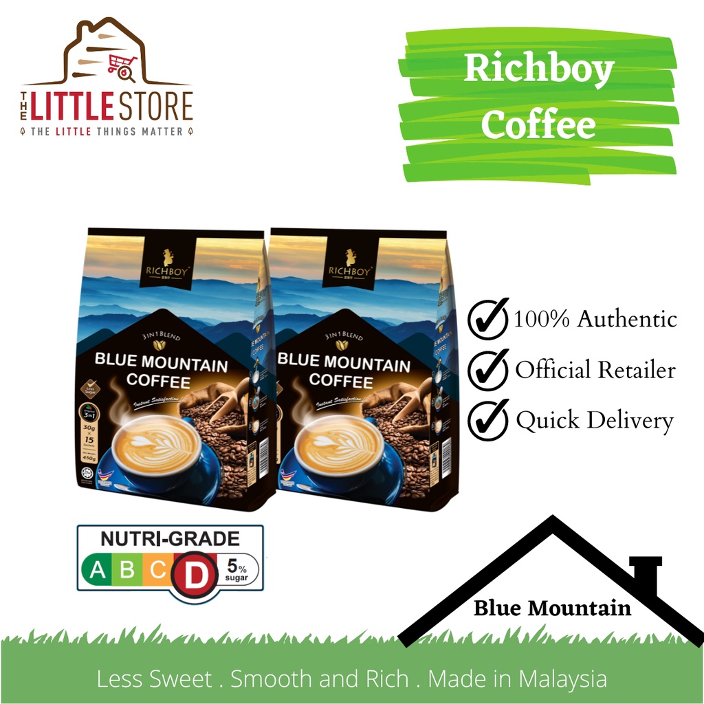 [Bundle of 2] Richboy 3in1 Blue Mountain Instant Coffee 15 Sachets X ...