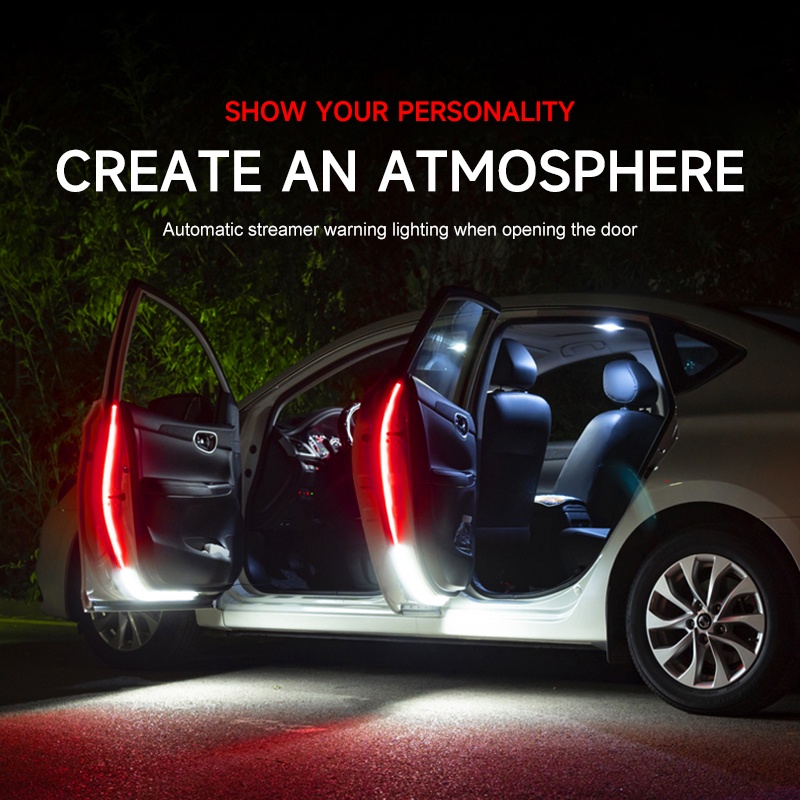 Car Door Opening Warning Lights 120cm 12v Waterproof Safety Warning ...