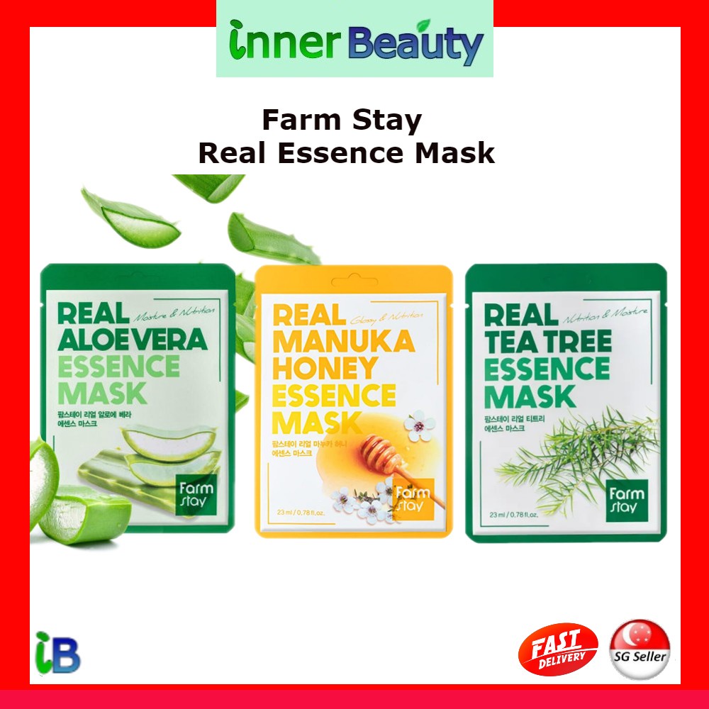 Farm Stay Mask - [Buy 10 free 1] Real Essence Mask 23mL | Shopee Singapore