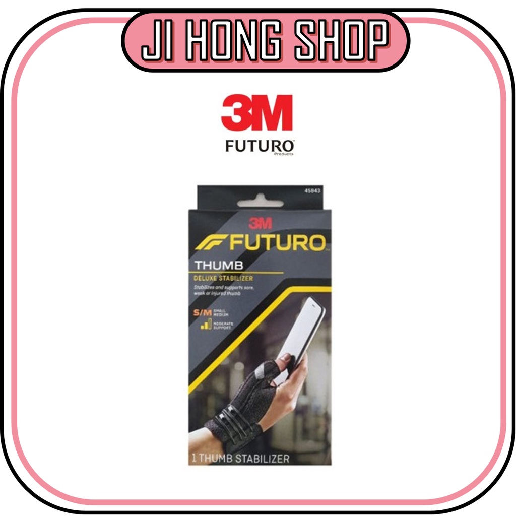 [ 3M Futuro ] Deluxe Thumb Stabilizer, Black, Size S ~ M ( Support ...