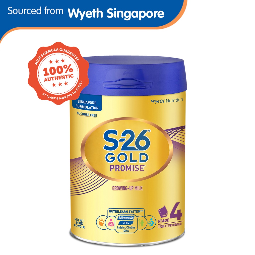 Wyeth®Nutrition S-26® GOLD PROMISE® Stage 4 Growing-up Formula 2'-FL 900g | Shopee Singapore