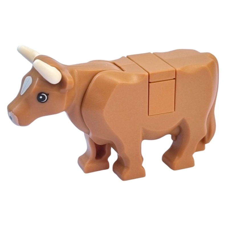 Lego Medium Nougat Cow with Light Nougat Muzzle and White Spot on Head ...