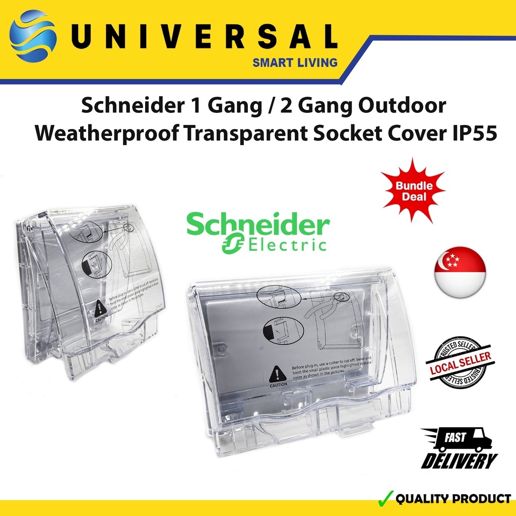 [SG SHOP SELLER] Schneider 1 Gang / 2 Gang Outdoor Weatherproof ...