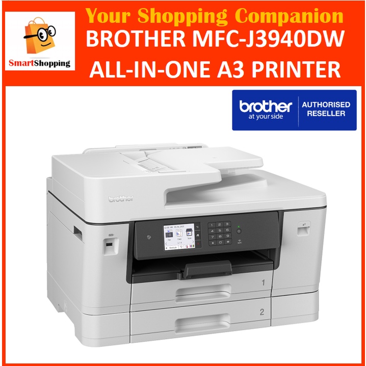 Brother MFC-J3940DW InkBenefit Multi-function Inkjet Colour Printer scan (Replacement of MFC ...
