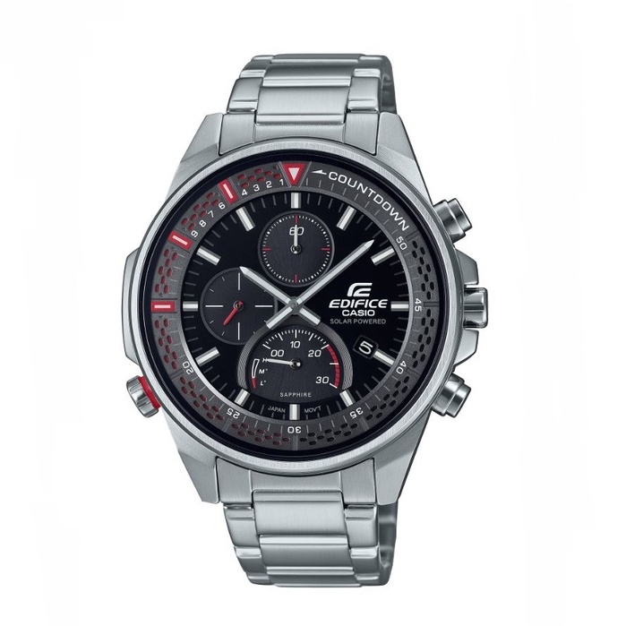 Casio Edifice Slim Line Solar Chronograph Stainless Steel Bracelet Men ...