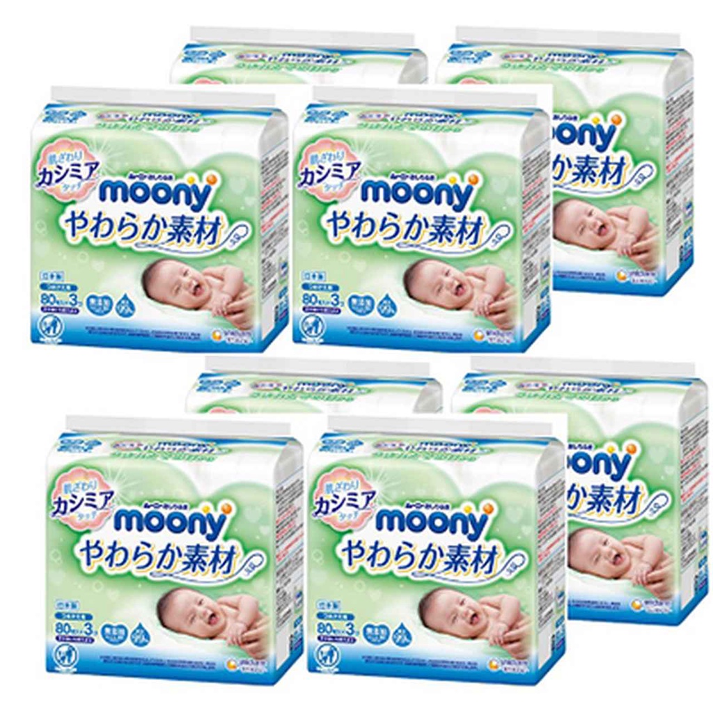 moony baby wipes76 sheets x 12 packs made in Japan | Shopee Singapore
