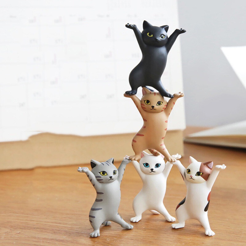 Cute Dancing Cat Earphone Stand Headset Holder Pen Holder, Desktop ...