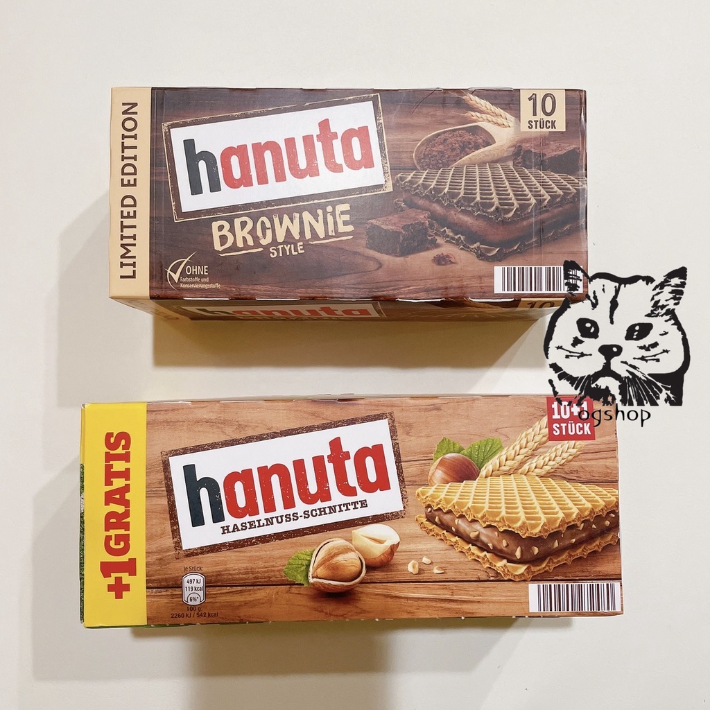 Hanuta:: Brownie Chocolate Sandwich Biscuits:: Box:: 10pcs | Shopee ...