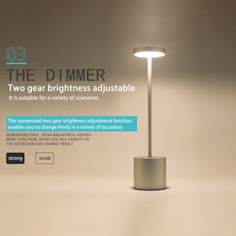 Cordless Table Lamp, LED Metal USB Rechargeable 6000mAh | Shopee Singapore