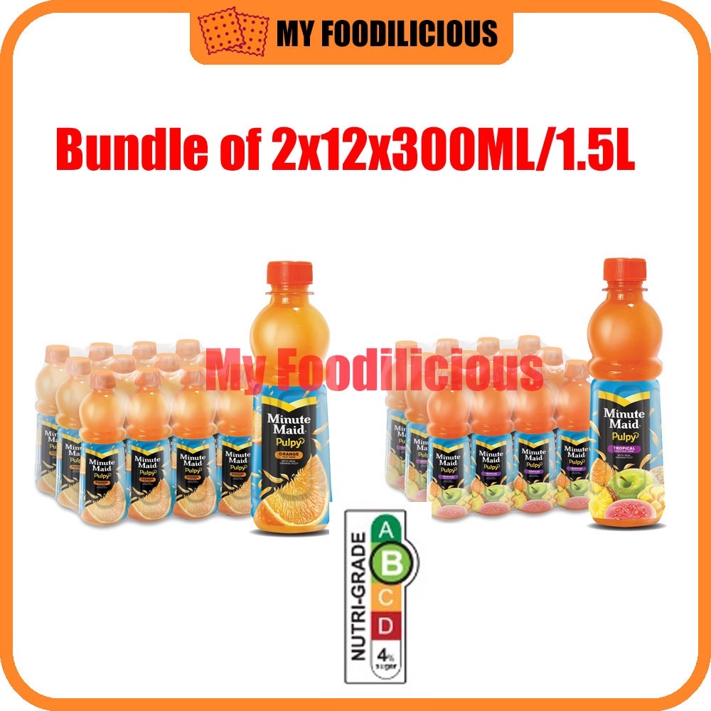 Minute Maid Pulpy Juice Drink - Orange/Tropical 12x300ML/12x1.5L ...