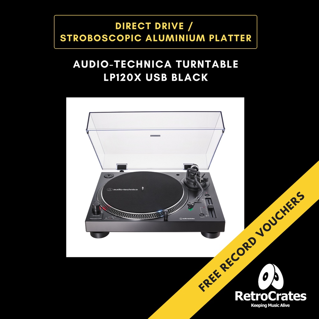 Audio-Technica AT-LP120X Turntable (Black) | Shopee Singapore