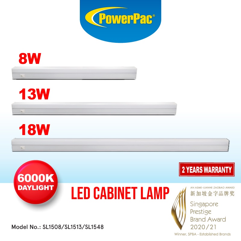PowerPac LED cabinet lamp T5 8W/13W/18W daylight (SL1508/SL1513/SL1548 ...