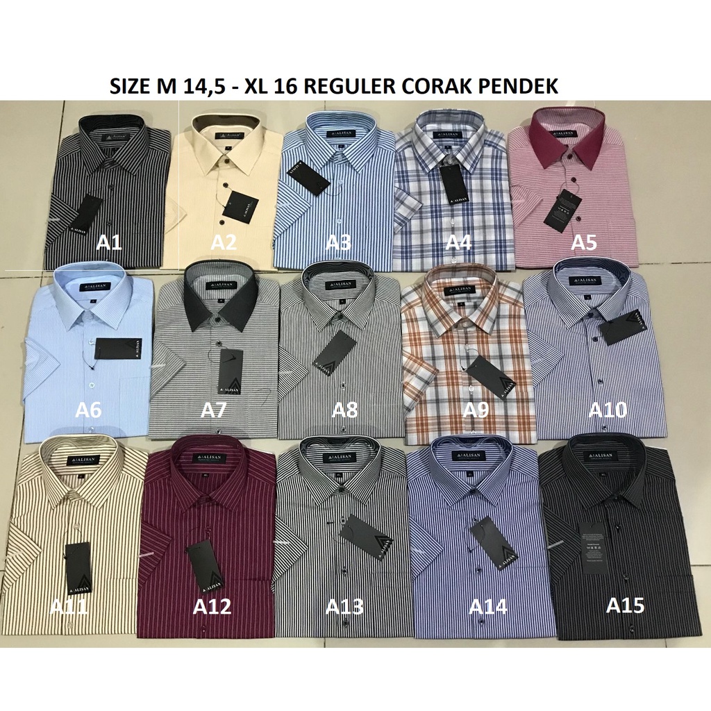 KEMEJA Special Live Shopee Live Shopee Shirt Short Pattern M 14.5 ...