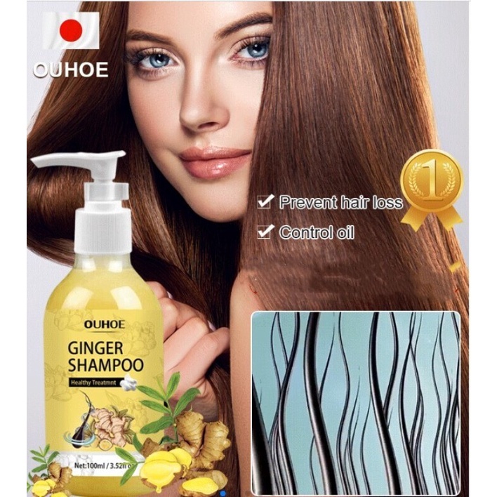 Ouhoe Ginger Hair Growth Shampoo Hair Growth Moisturizing Shampoo